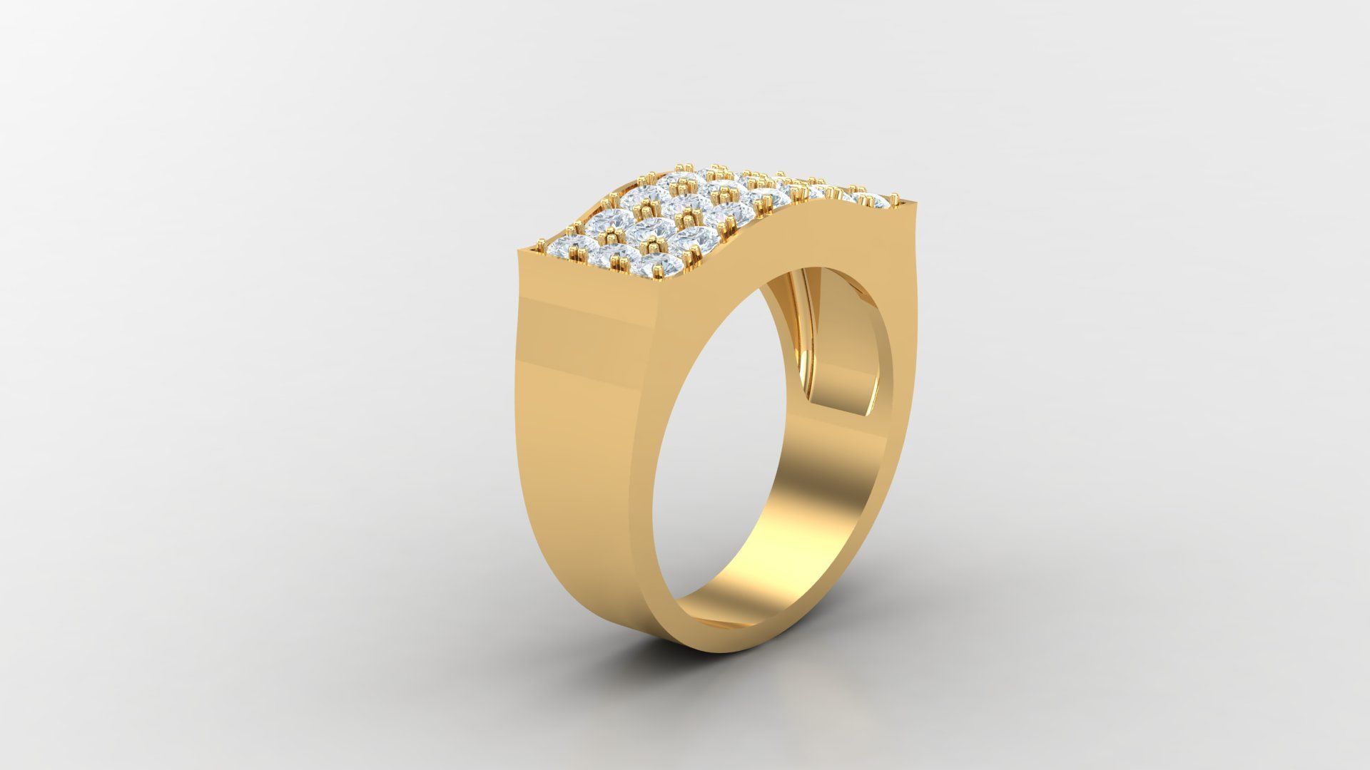 Diamond Man Ring Cad MR 13 3D model 3D printable | CGTrader