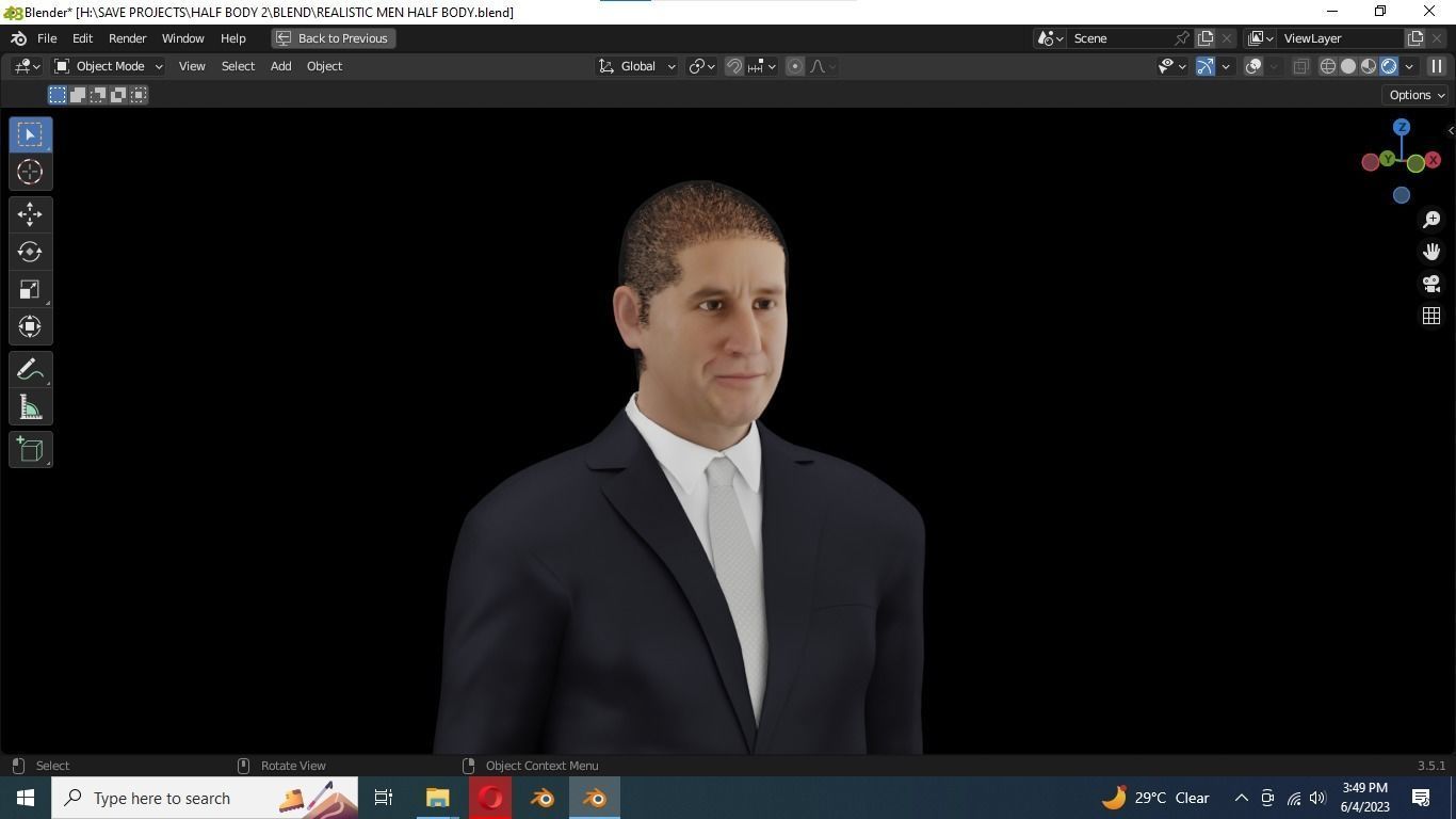 REALISTIC MEN HALF BODY free 3D model | CGTrader