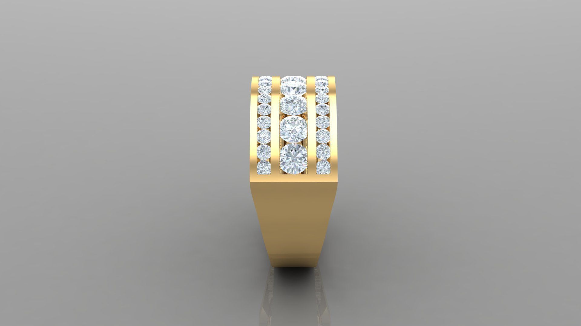 Diamond Man Ring Cad MR 101 3D model 3D printable | CGTrader
