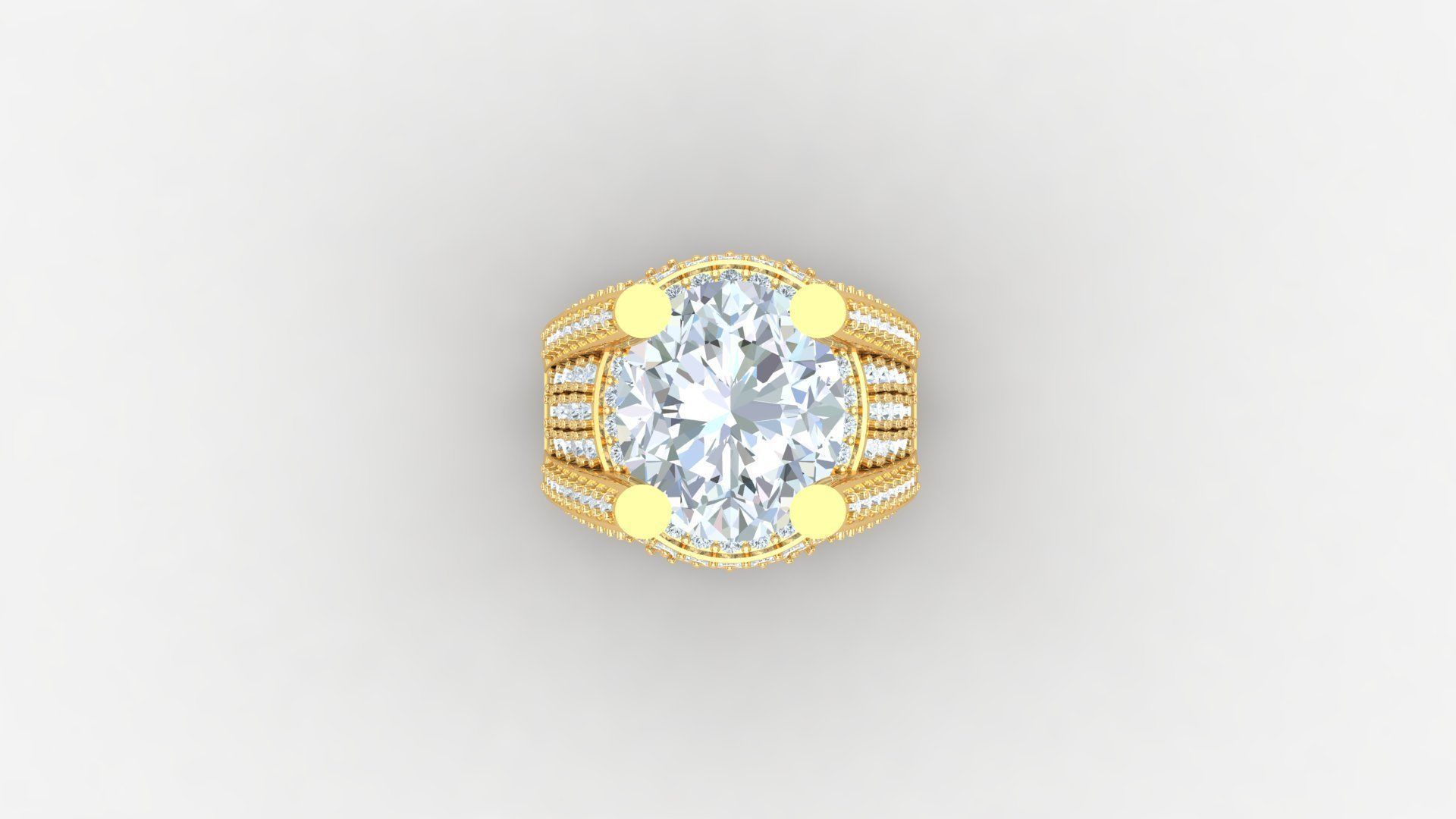 Diamond Man Ring Cad MR 1 3D model 3D printable | CGTrader