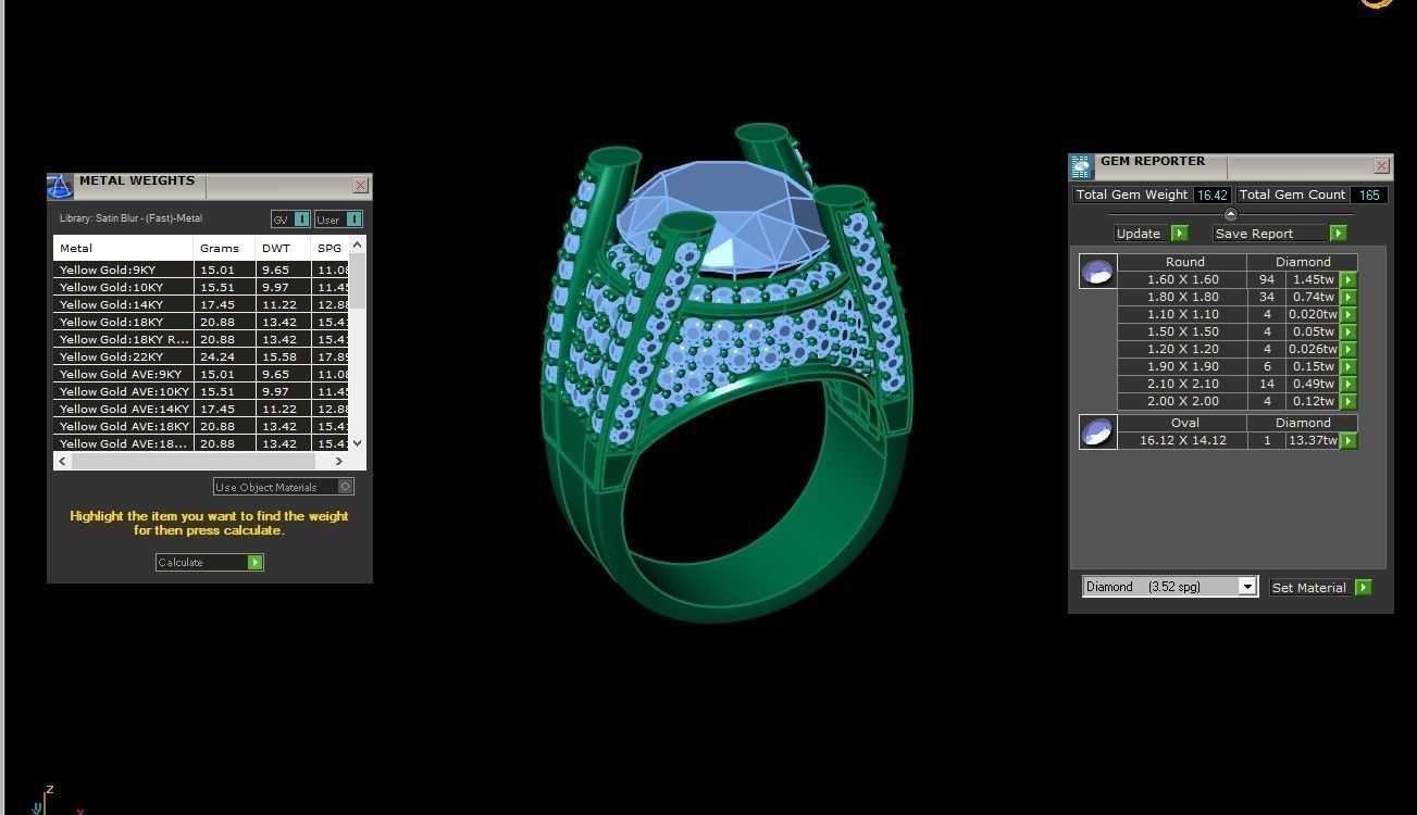 Diamond Man Ring Cad MR 1 3D model 3D printable | CGTrader