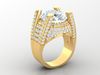 Diamond Man Ring Cad MR 1 3D model 3D printable | CGTrader