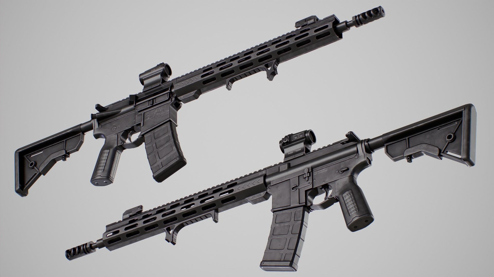 3D model AR-15 Rifle VR / AR / low-poly | CGTrader
