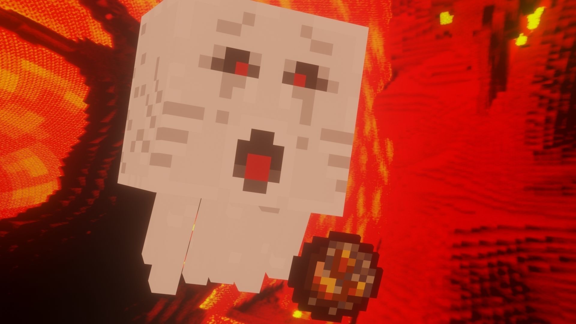 3D model Minecraft Ghast 3D Model Ready for Games Renders 3D-Prints VR ...