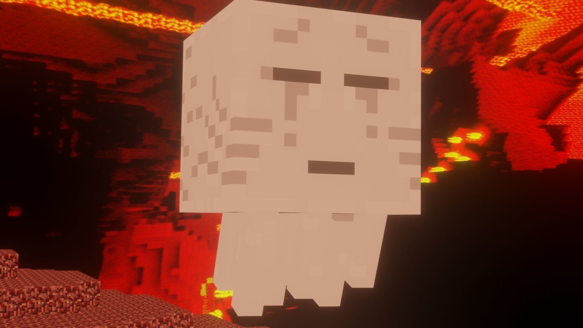 3D model Minecraft Ghast 3D Model Ready for Games Renders 3D-Prints VR ...