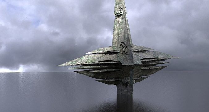 Moss Ruins Alien Temple Ruins Tower 3 3D model | CGTrader