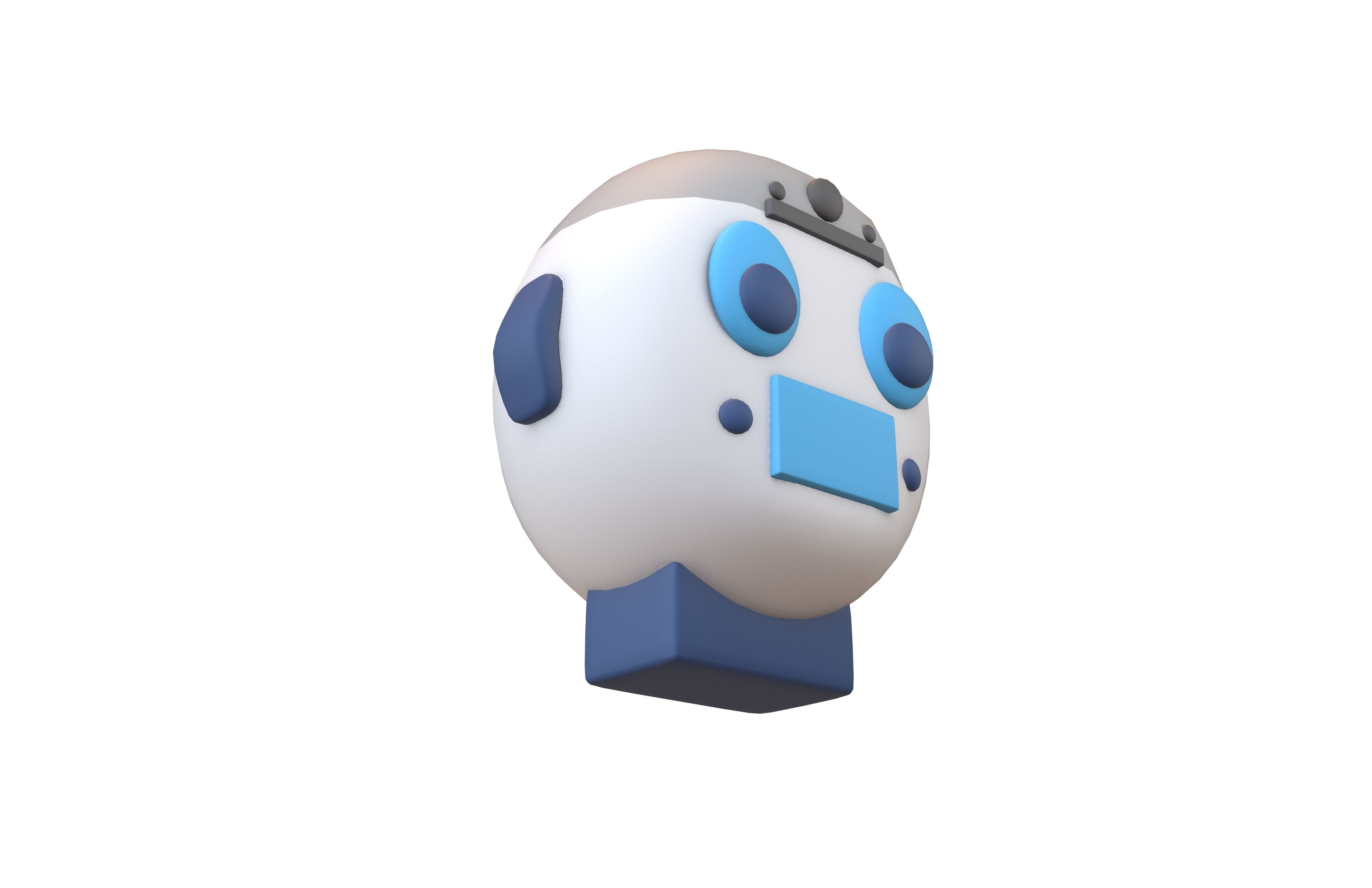 3D model Robot Head Icon v1 001 VR / AR / low-poly | CGTrader