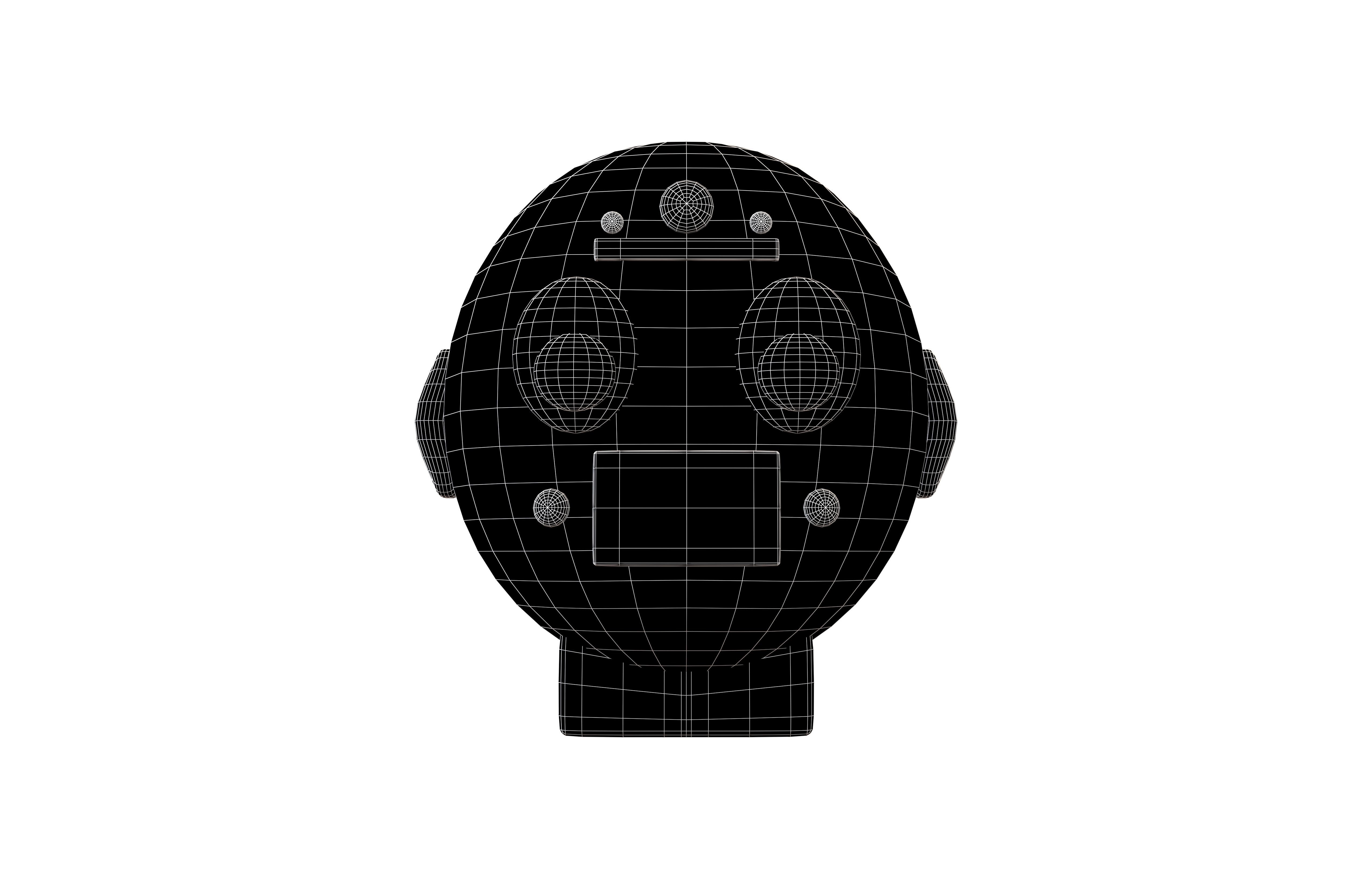 3D model Robot Head Icon v1 001 VR / AR / low-poly | CGTrader