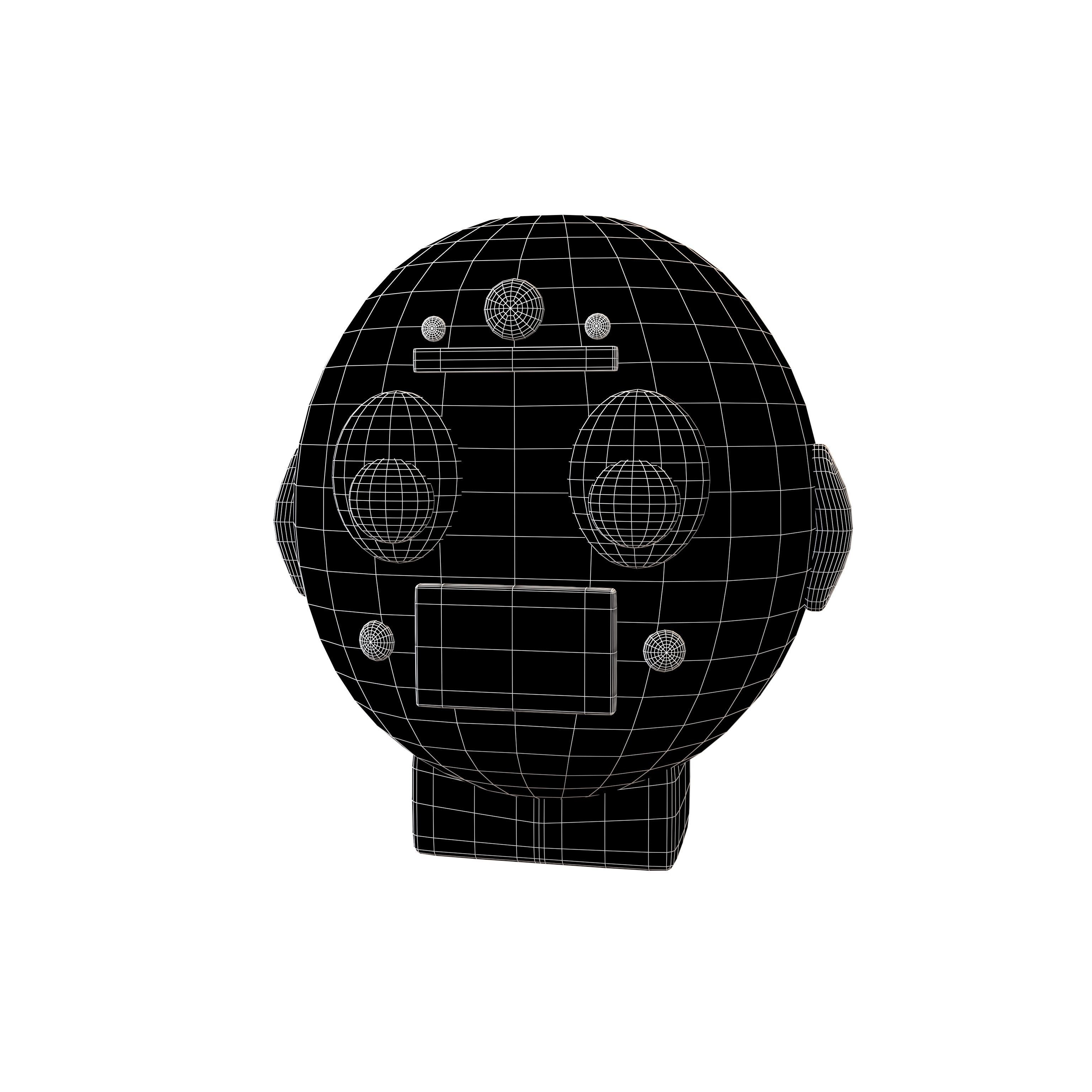 3D model Robot Head Icon v1 003 VR / AR / low-poly | CGTrader