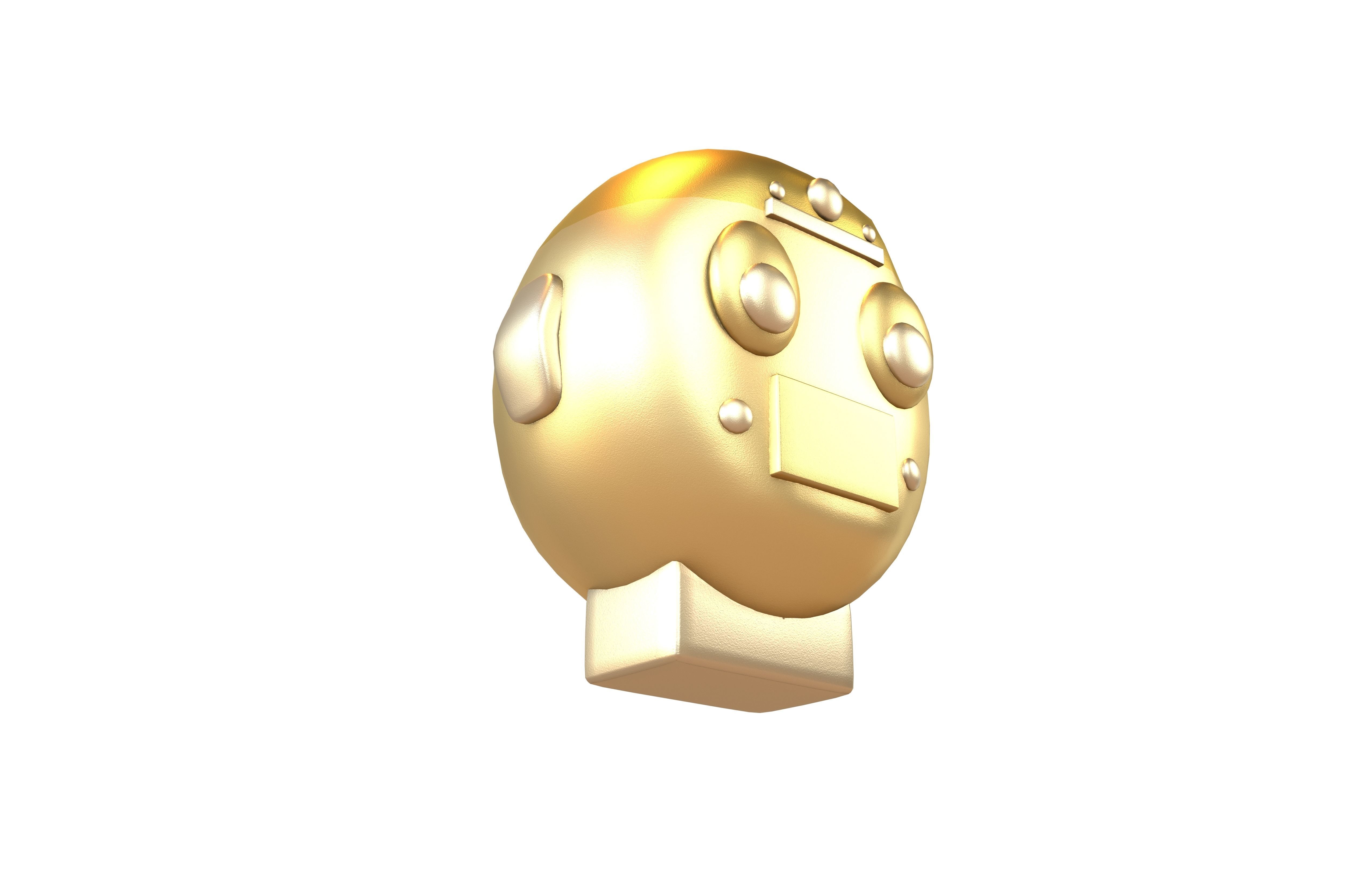 3D model Robot Head Icon v1 005 VR / AR / low-poly | CGTrader