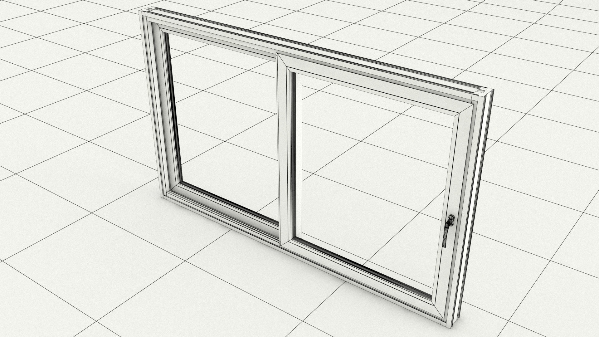 3D model laos Aluminum Window VR / AR / low-poly | CGTrader