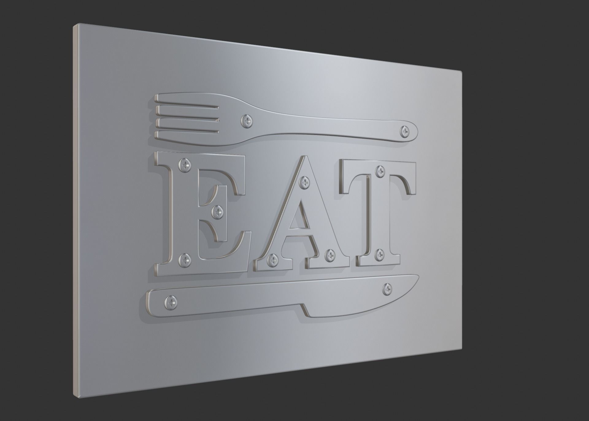 Kitchen sign board EAT 3D model | CGTrader