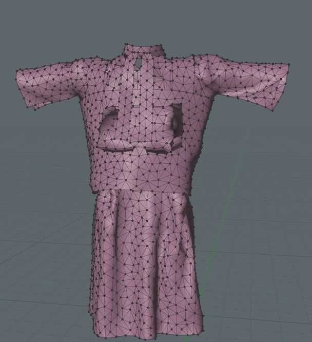 frill dress 3D model | CGTrader