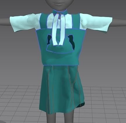 frill dress 3D model | CGTrader