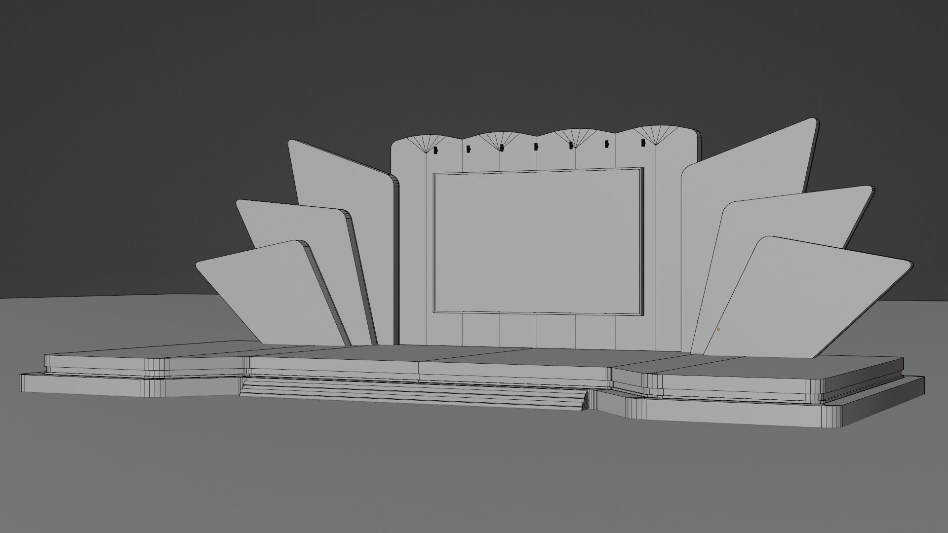 Entertainment Concert or Corporate Event Stage with Lights 3D model ...