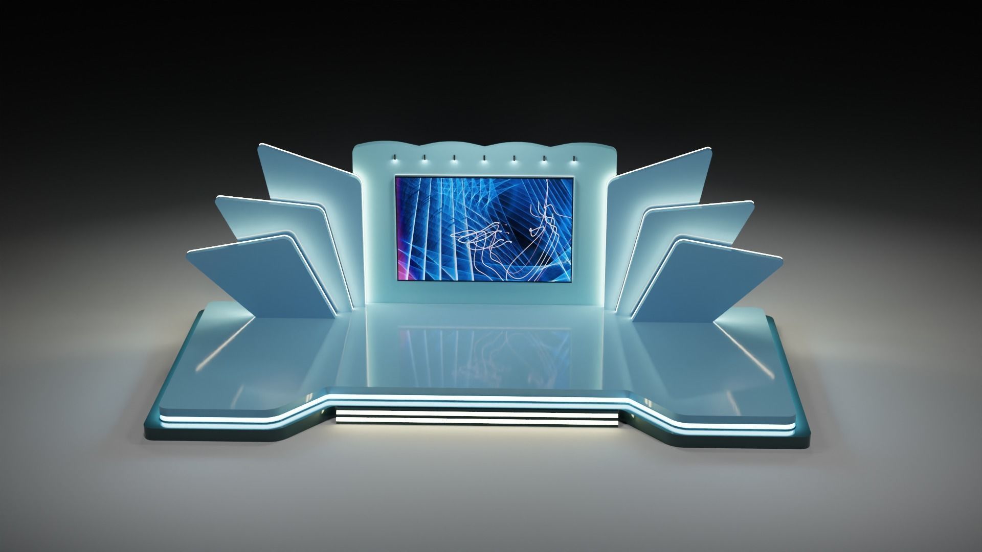 Entertainment Concert or Corporate Event Stage with Lights 3D model ...