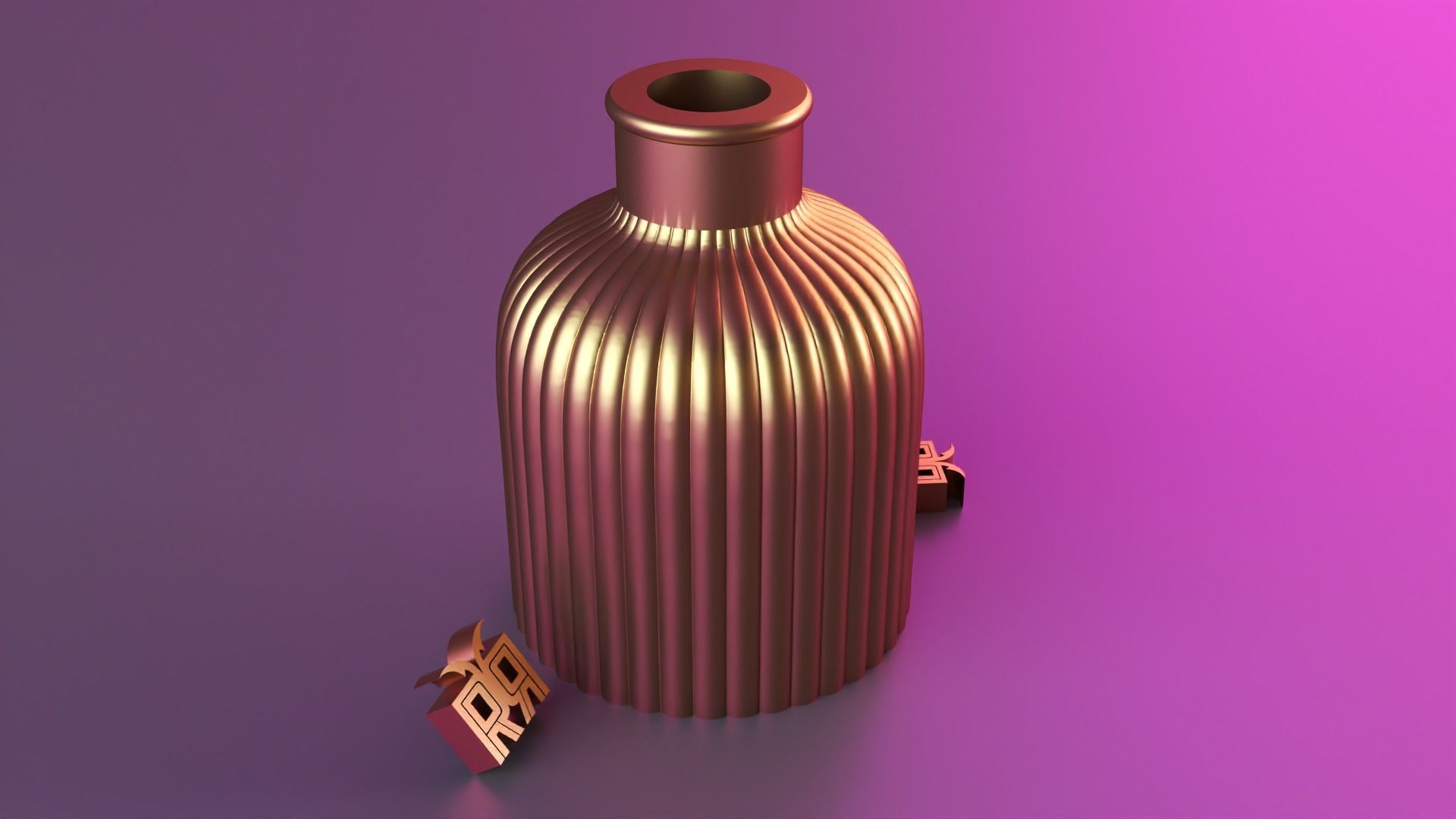 Grooved vase 3D model 3D printable | CGTrader