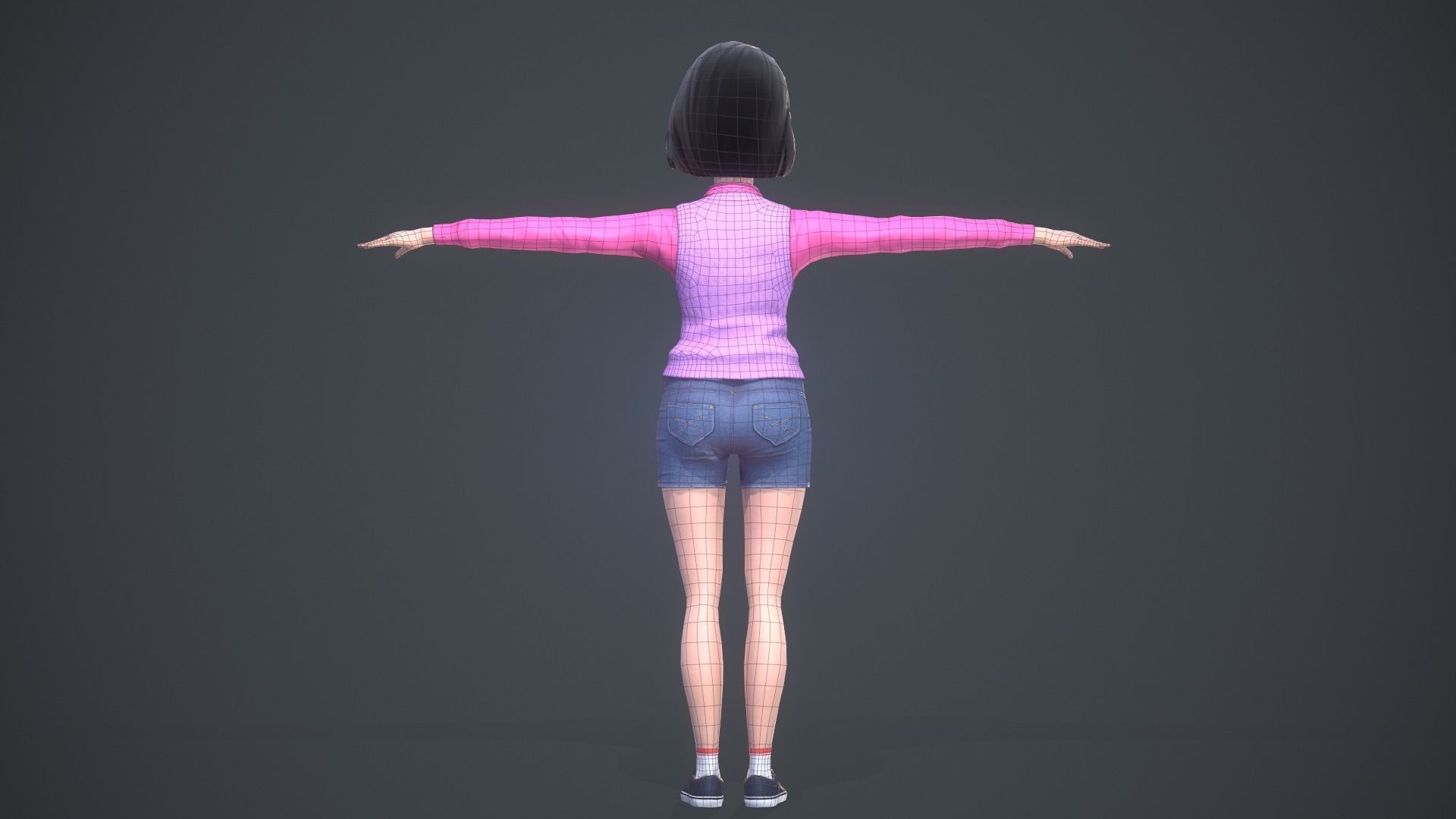 3D model Stylized Girl - Rigged VR / AR / low-poly | CGTrader
