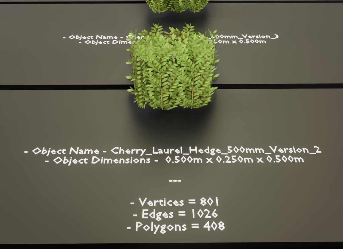 3D model Cherry Laurel Hedge Package VR / AR / low-poly | CGTrader