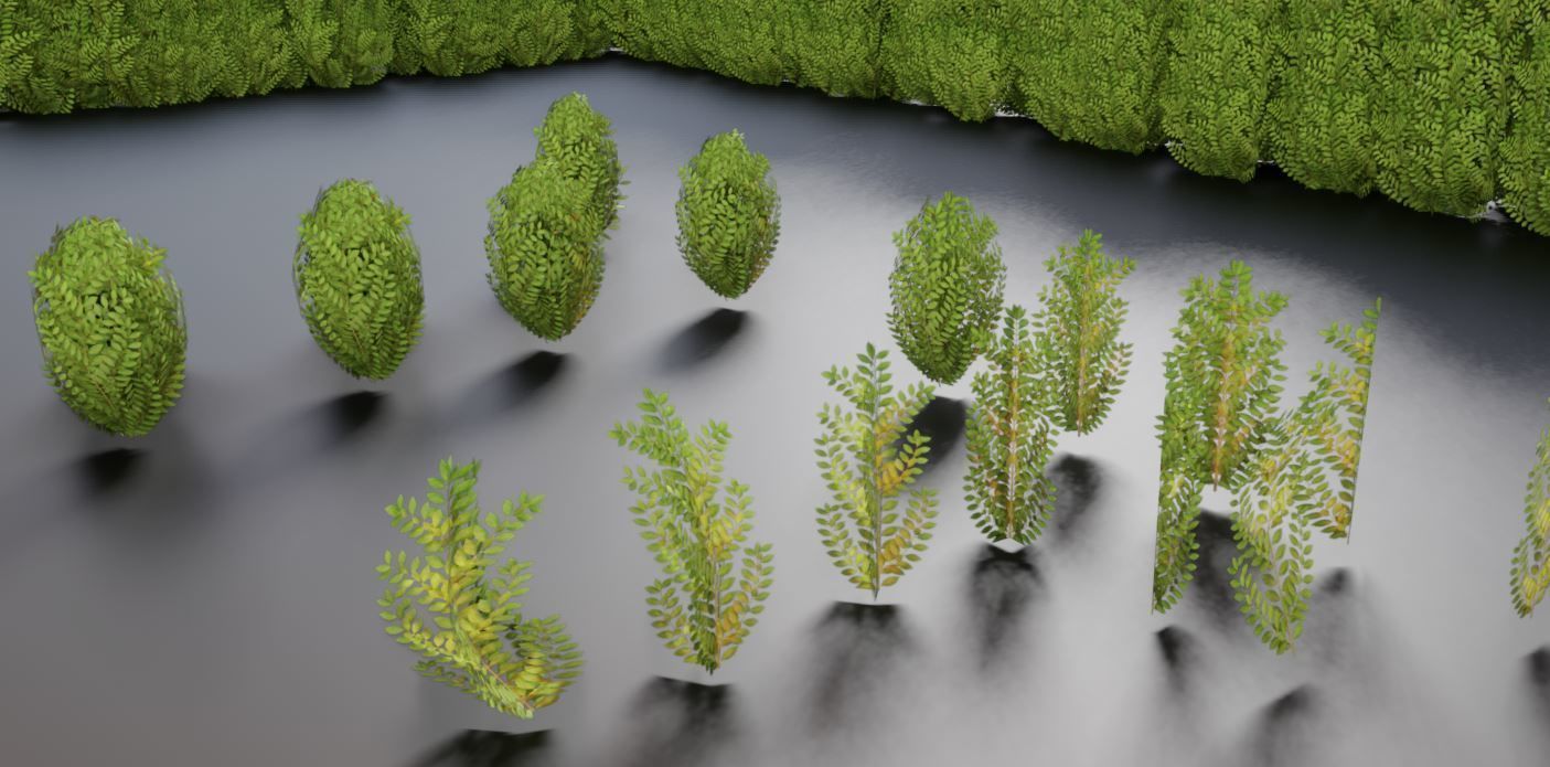 3D model Cherry Laurel Hedge Package VR / AR / low-poly | CGTrader