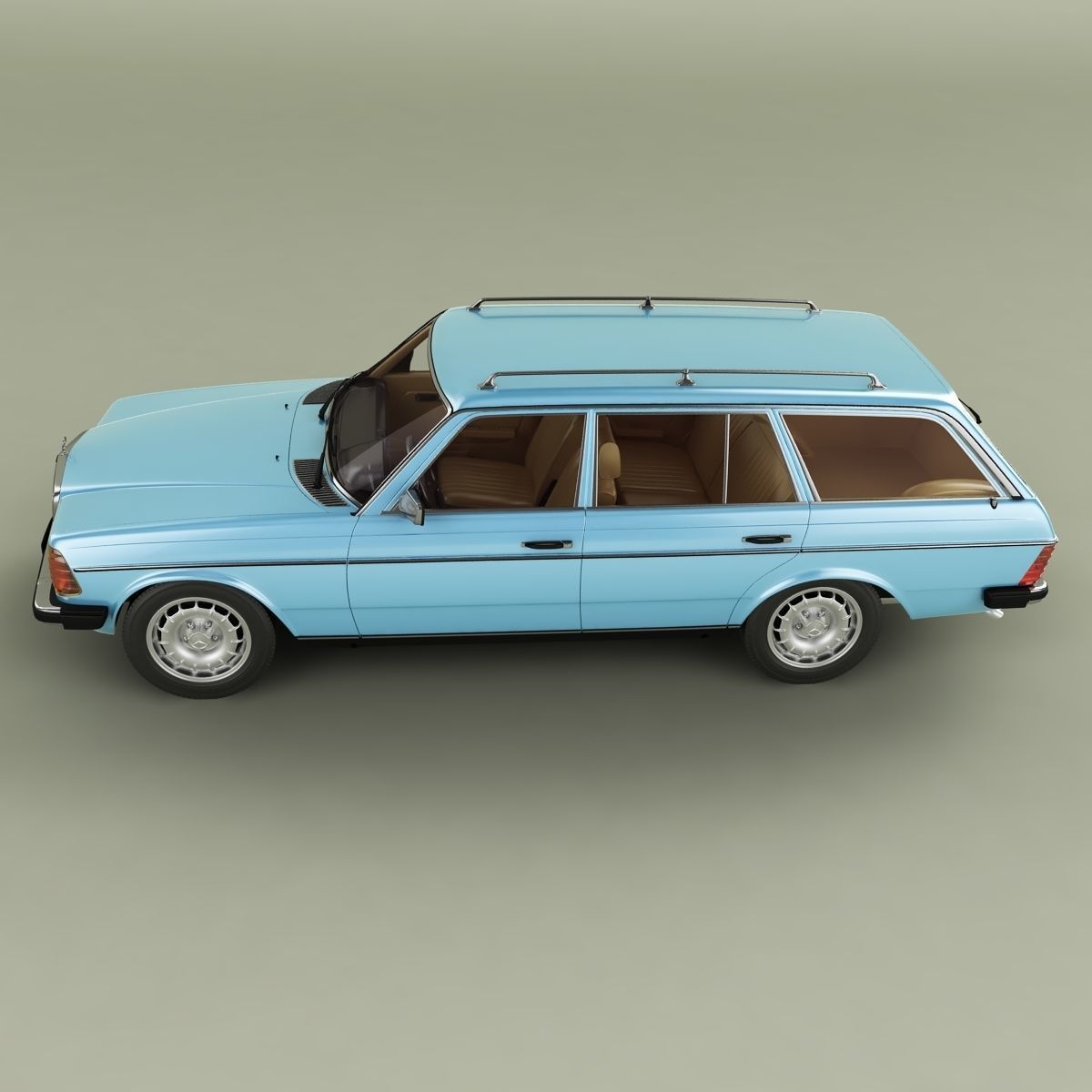Mercedes-Benz W123 Estate 3D model | CGTrader