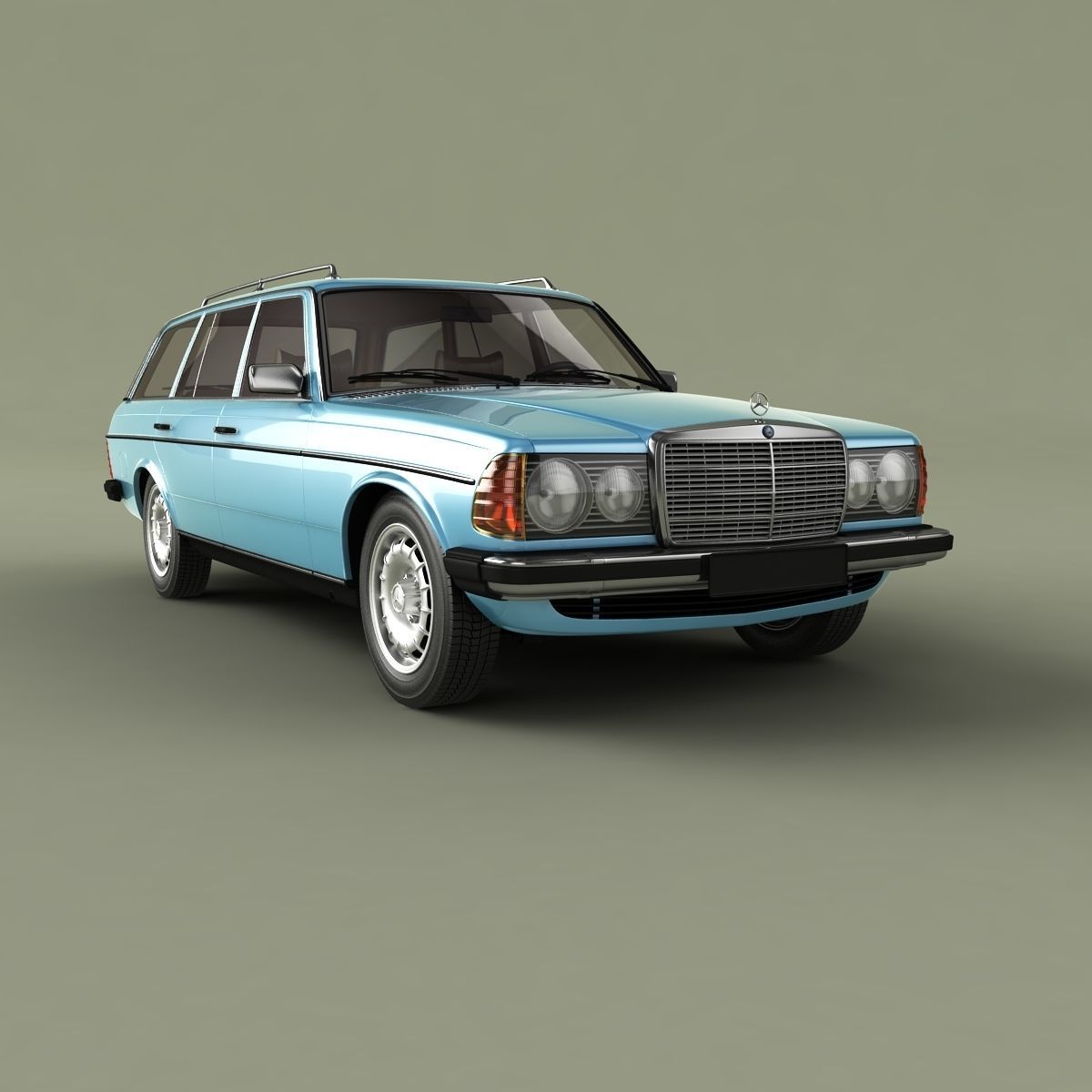 Mercedes-Benz W123 Estate 3D model | CGTrader