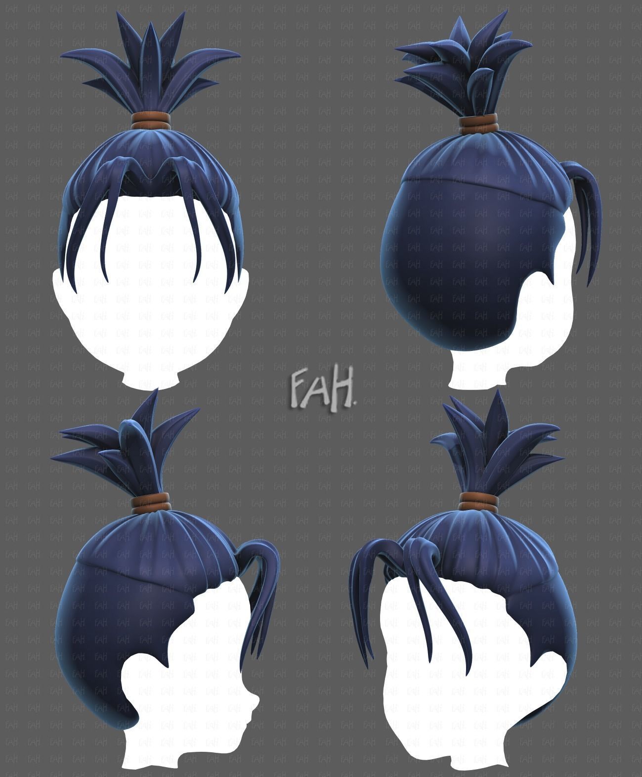 3D model Base Hair for Boy V54 VR / AR / low-poly | CGTrader