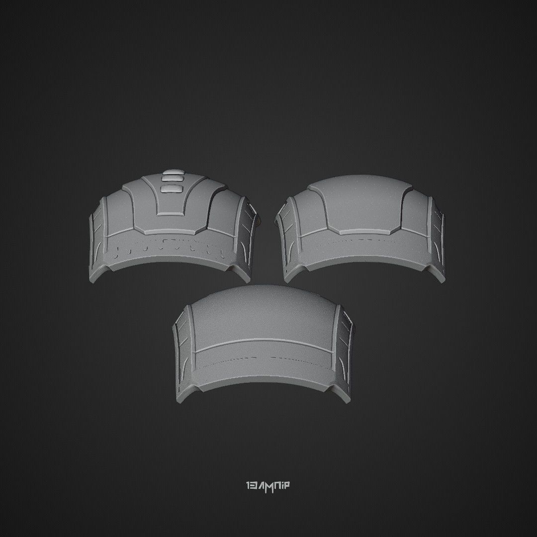 Custom Mandalorian Shoulder armor 3D model 3D printable | CGTrader