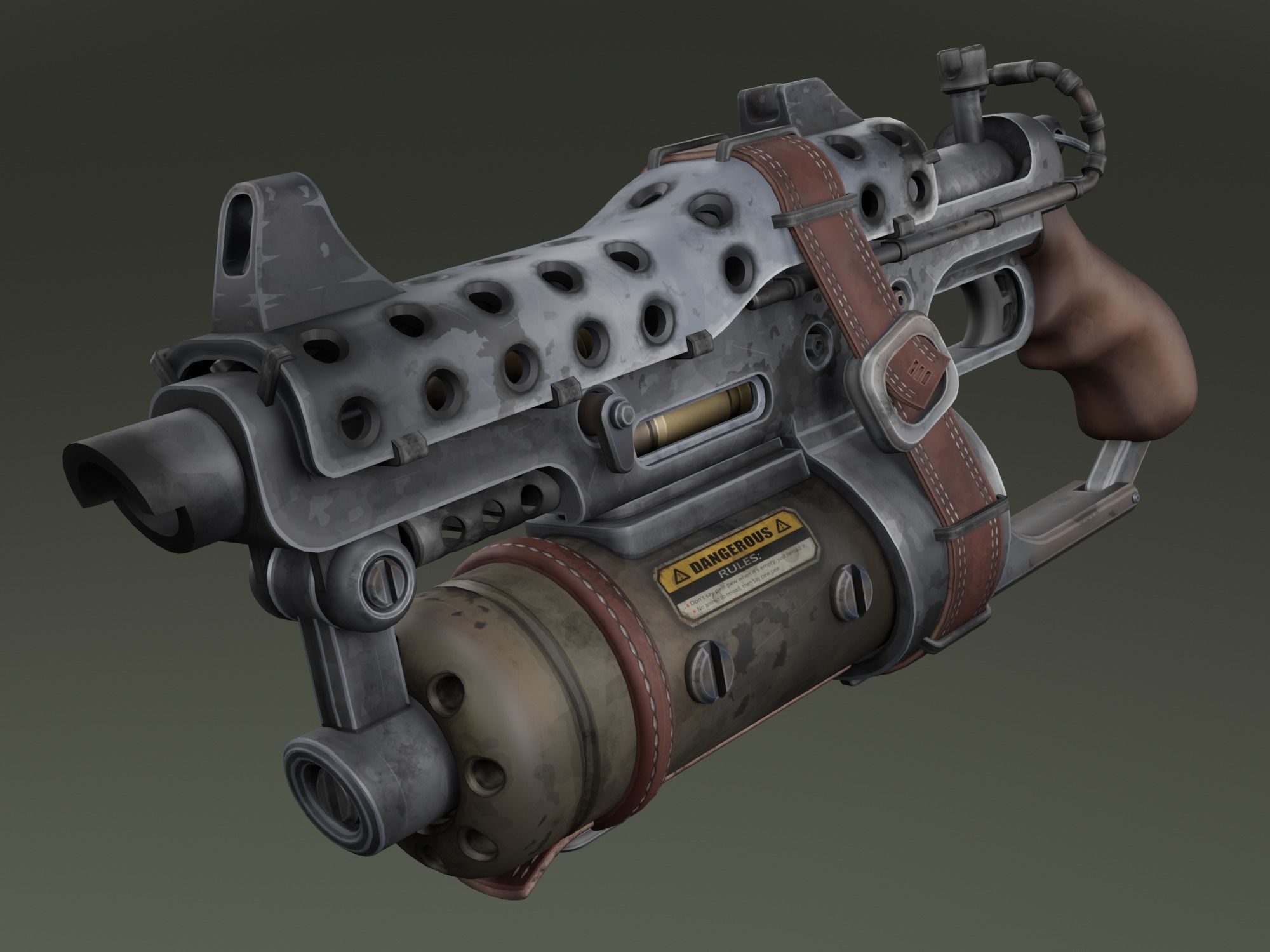 3D model Stylized submachine gun VR / AR / low-poly | CGTrader