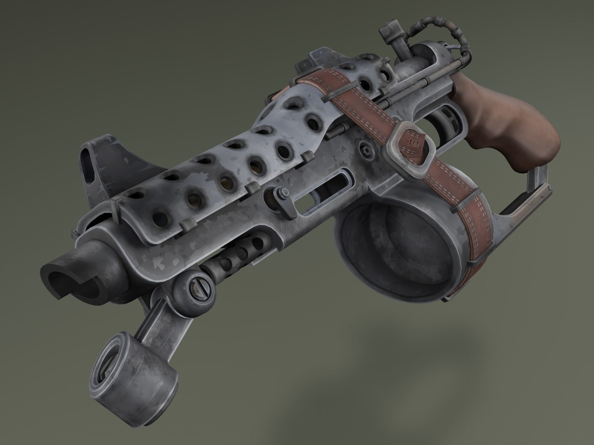 3D model Stylized submachine gun VR / AR / low-poly | CGTrader