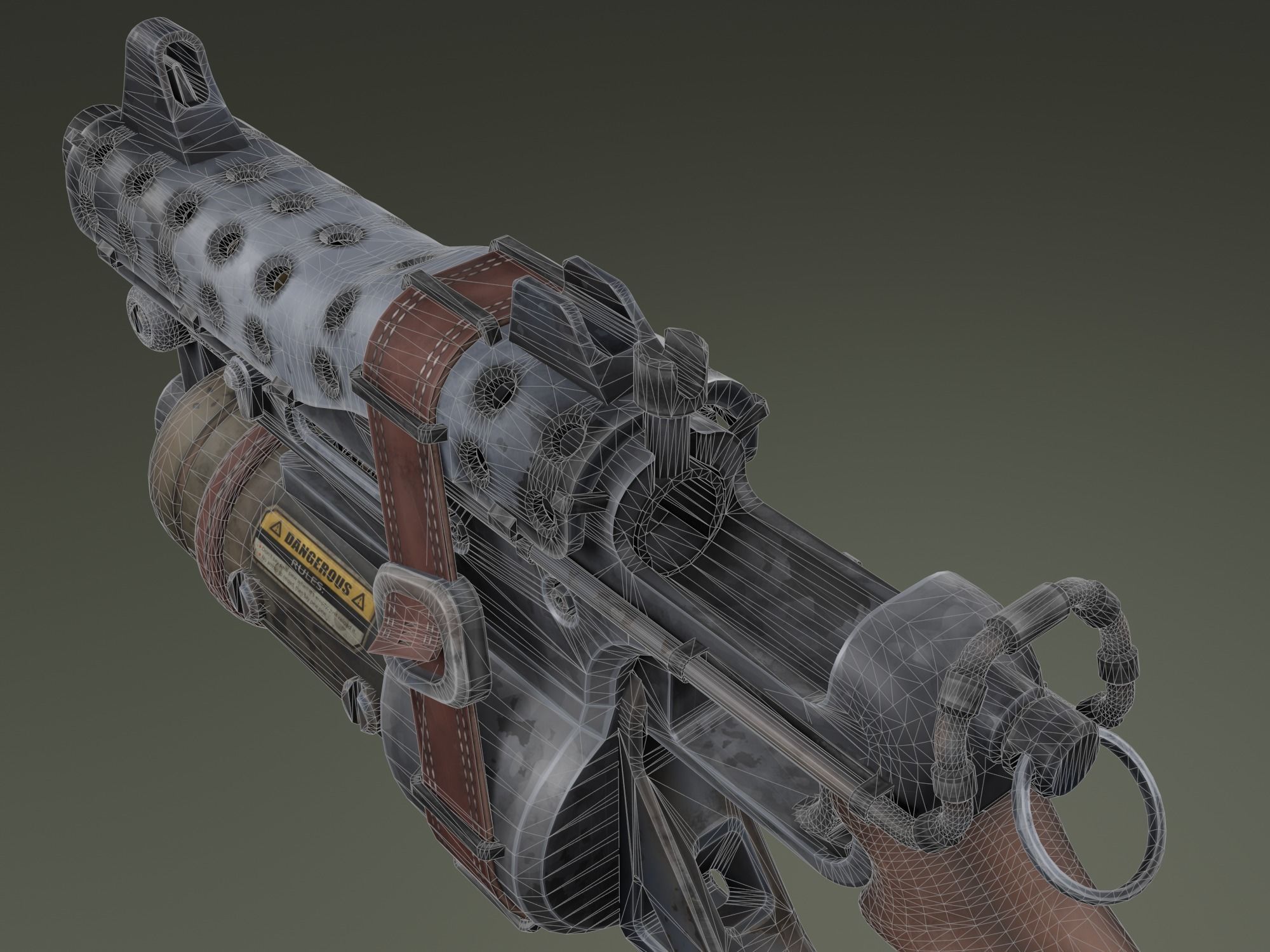 3D model Stylized submachine gun VR / AR / low-poly | CGTrader