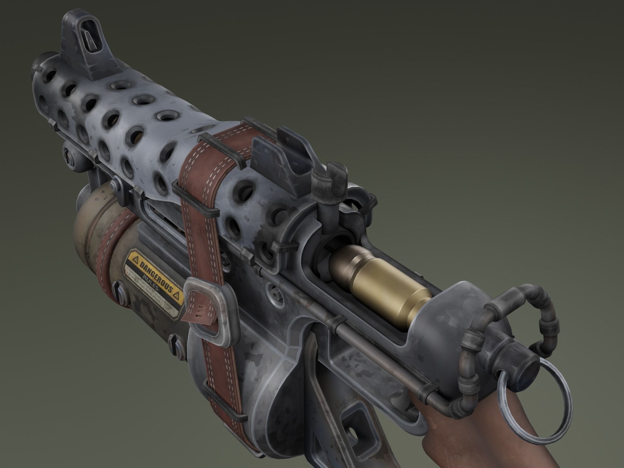 3D model Stylized submachine gun VR / AR / low-poly | CGTrader