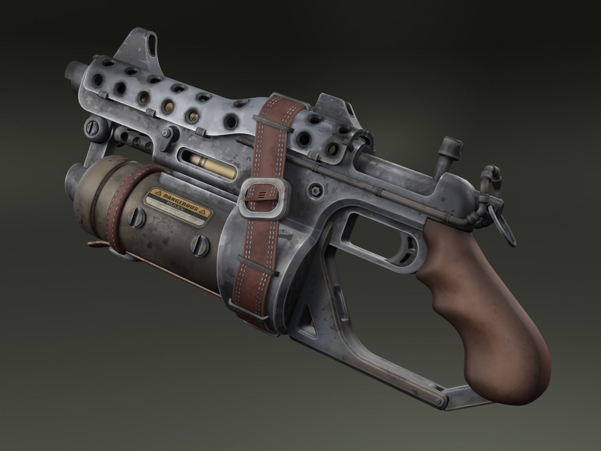 3D model Stylized submachine gun VR / AR / low-poly | CGTrader