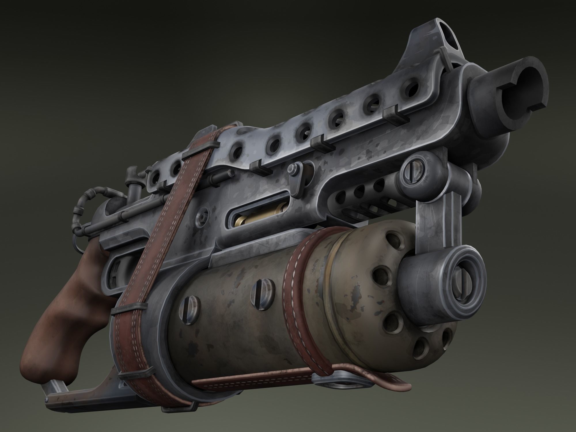 3D model Stylized submachine gun VR / AR / low-poly | CGTrader