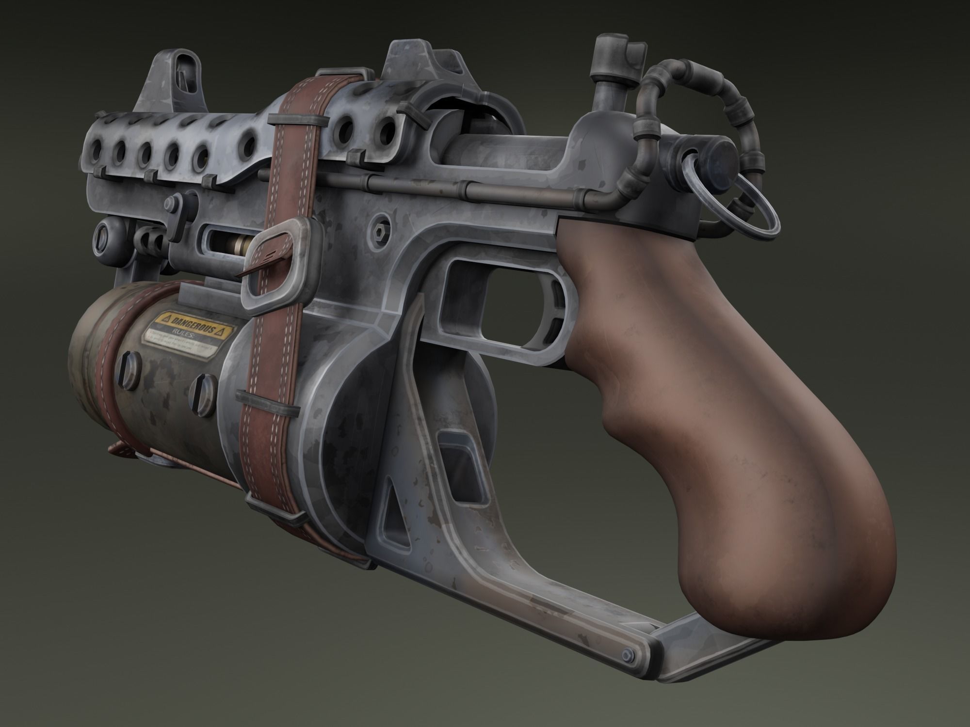 3D model Stylized submachine gun VR / AR / low-poly | CGTrader