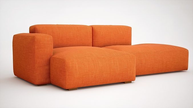 3D model Mags Soft Low Sectional - Chaise sofa VR / AR / low-poly ...
