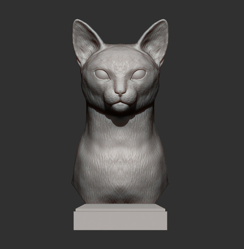 abyssinian cat bust 3D model 3D printable | CGTrader