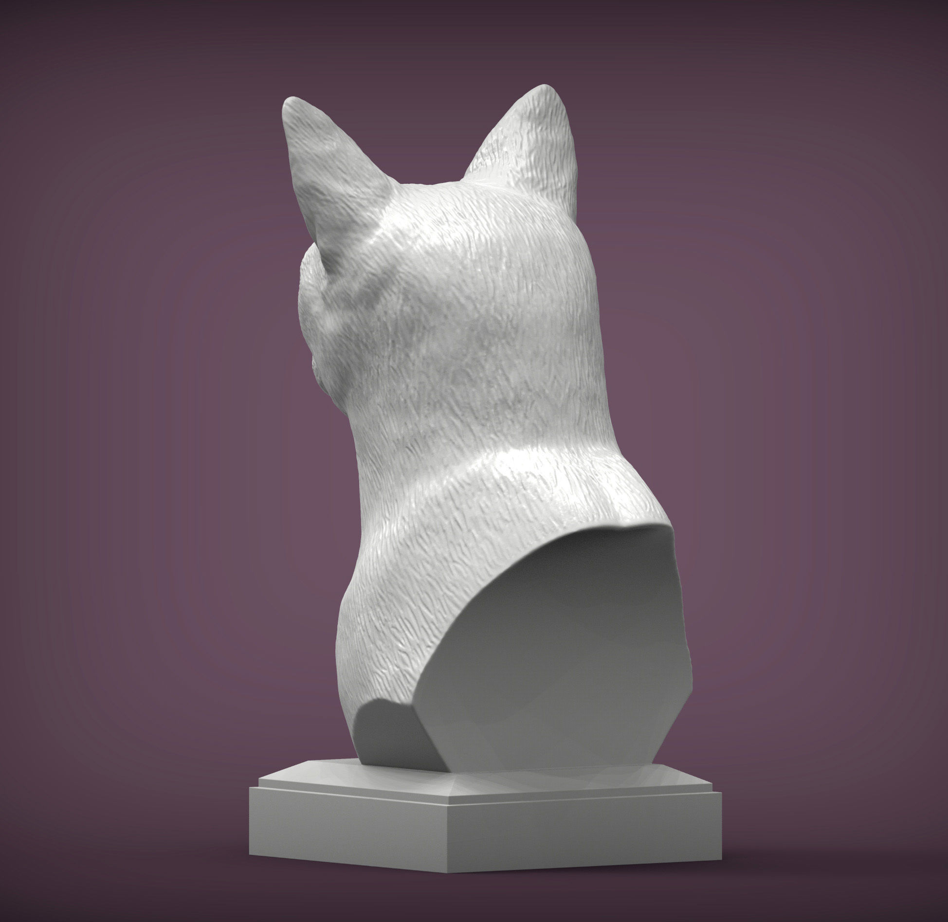 abyssinian cat bust 3D model 3D printable | CGTrader