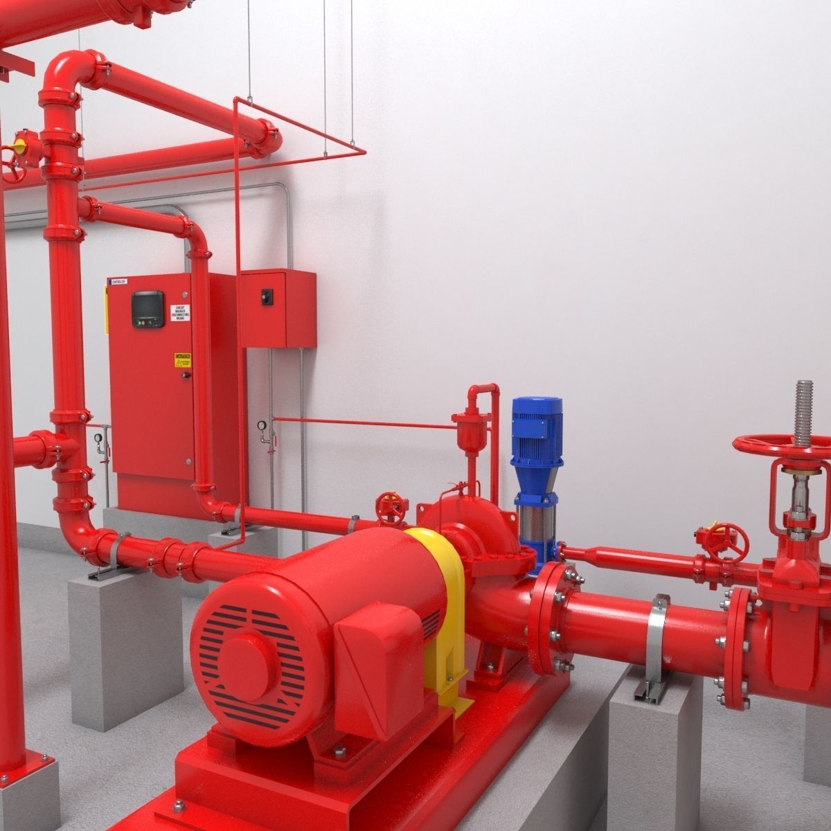 Fire Pump Room 3D model | CGTrader
