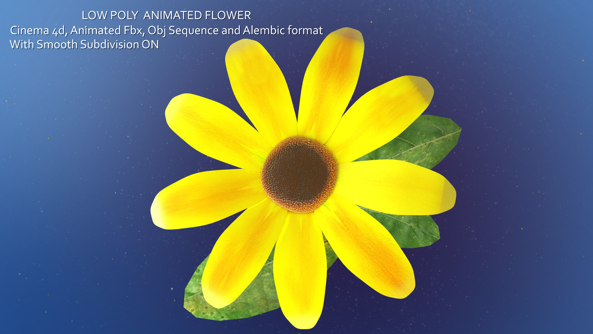 3D model Low Poly Animated Sun Flower VR / AR / low-poly | CGTrader