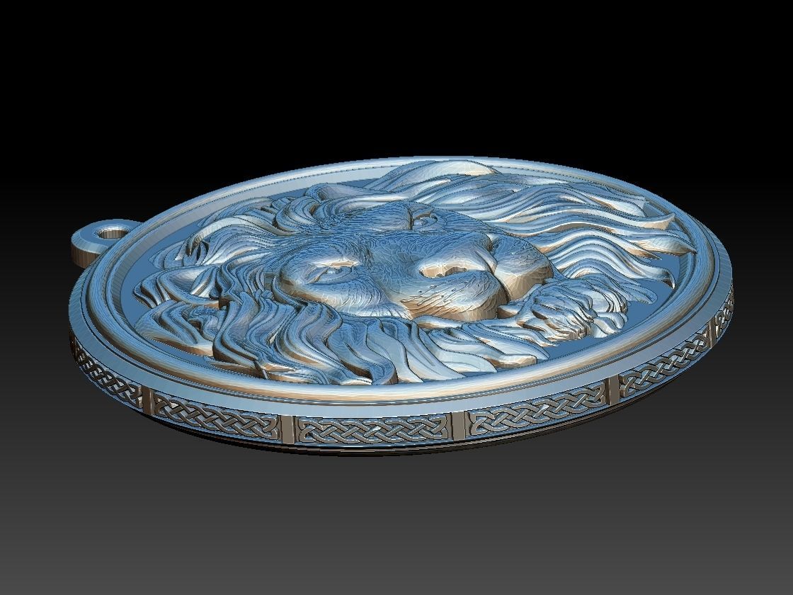 HM Lion Keychain 01 3D model 3D printable | CGTrader