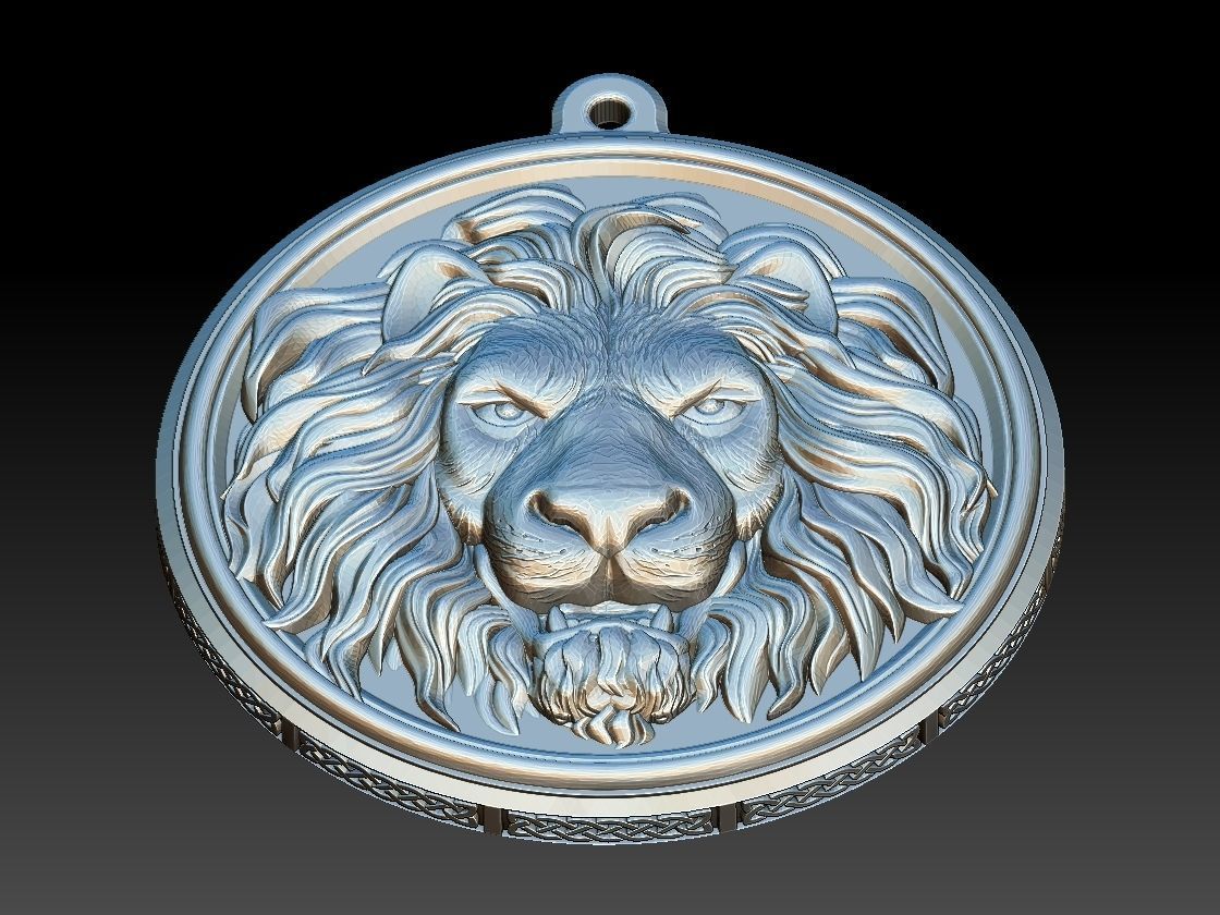 HM Lion Keychain 01 3D model 3D printable | CGTrader