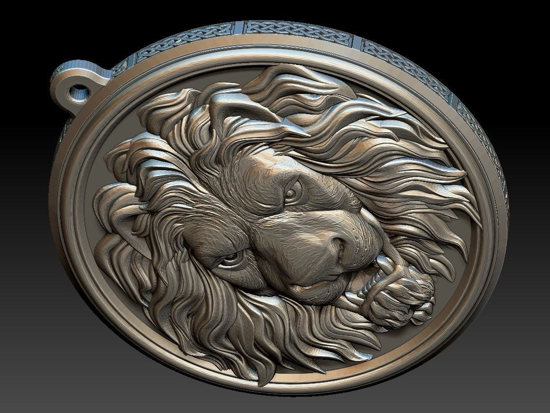 HM Lion Keychain 01 3D model 3D printable | CGTrader