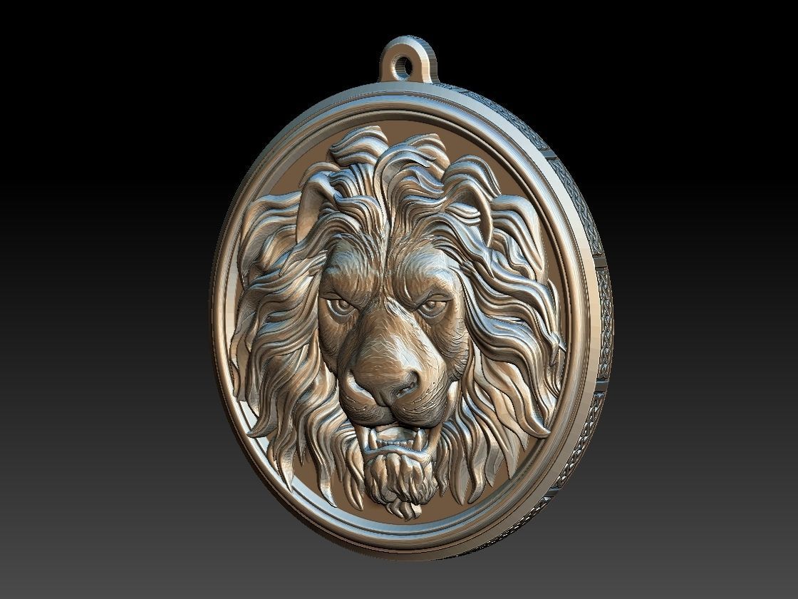 HM Lion Keychain 01 3D model 3D printable | CGTrader