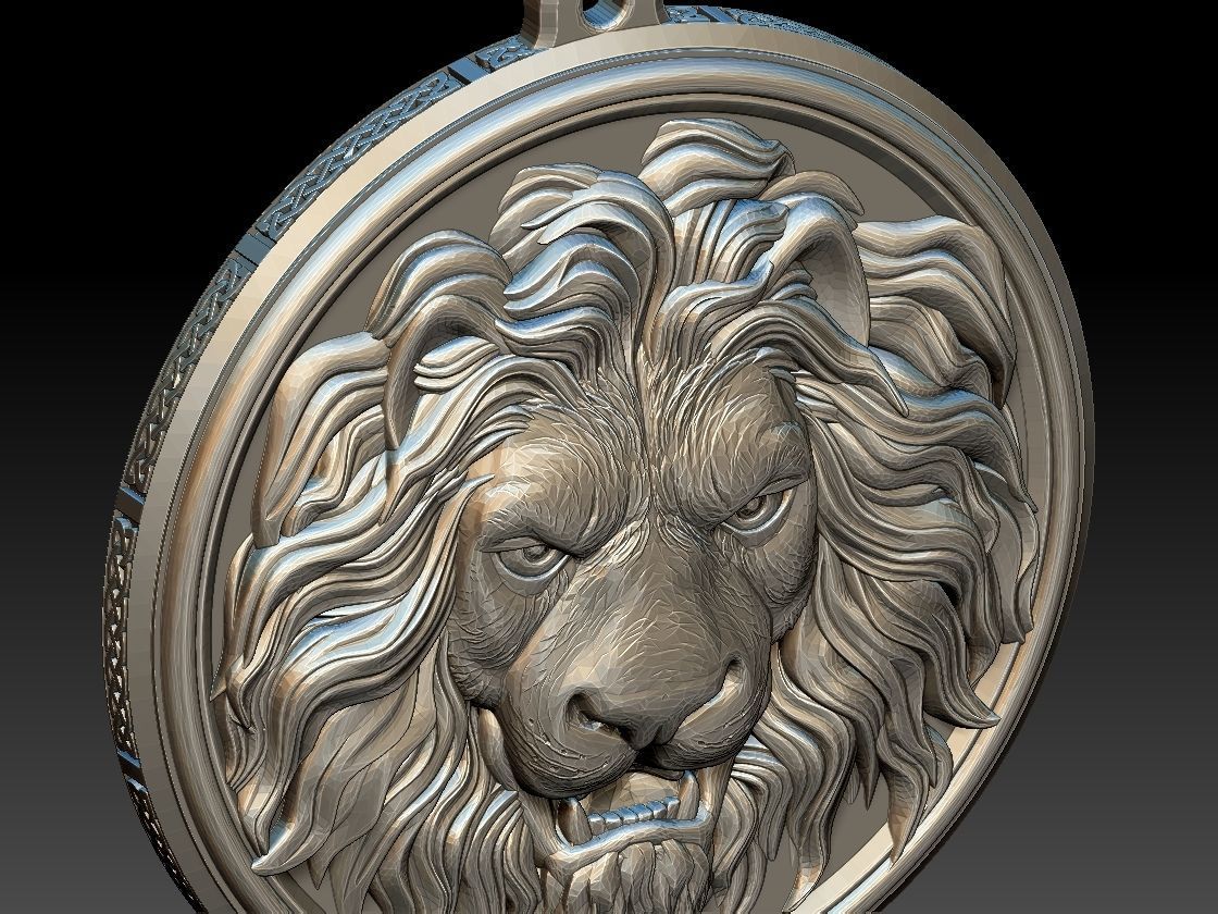 HM Lion Keychain 01 3D model 3D printable | CGTrader
