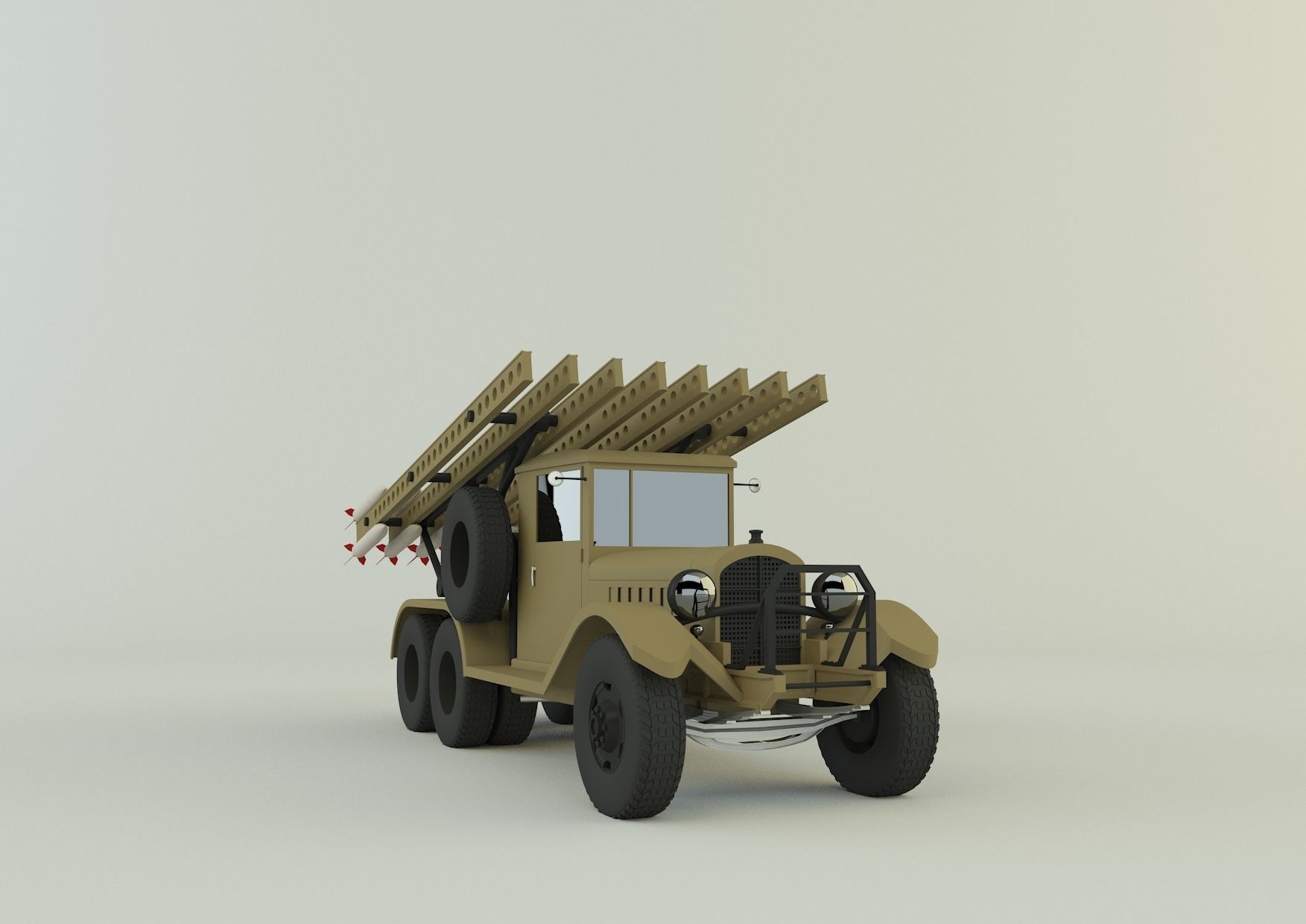 Katyusha rocket launcher vehicle 3D model | CGTrader
