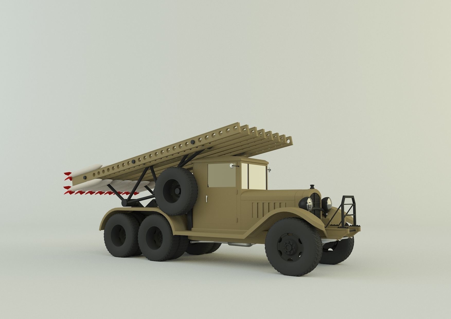 Katyusha rocket launcher vehicle 3D model | CGTrader