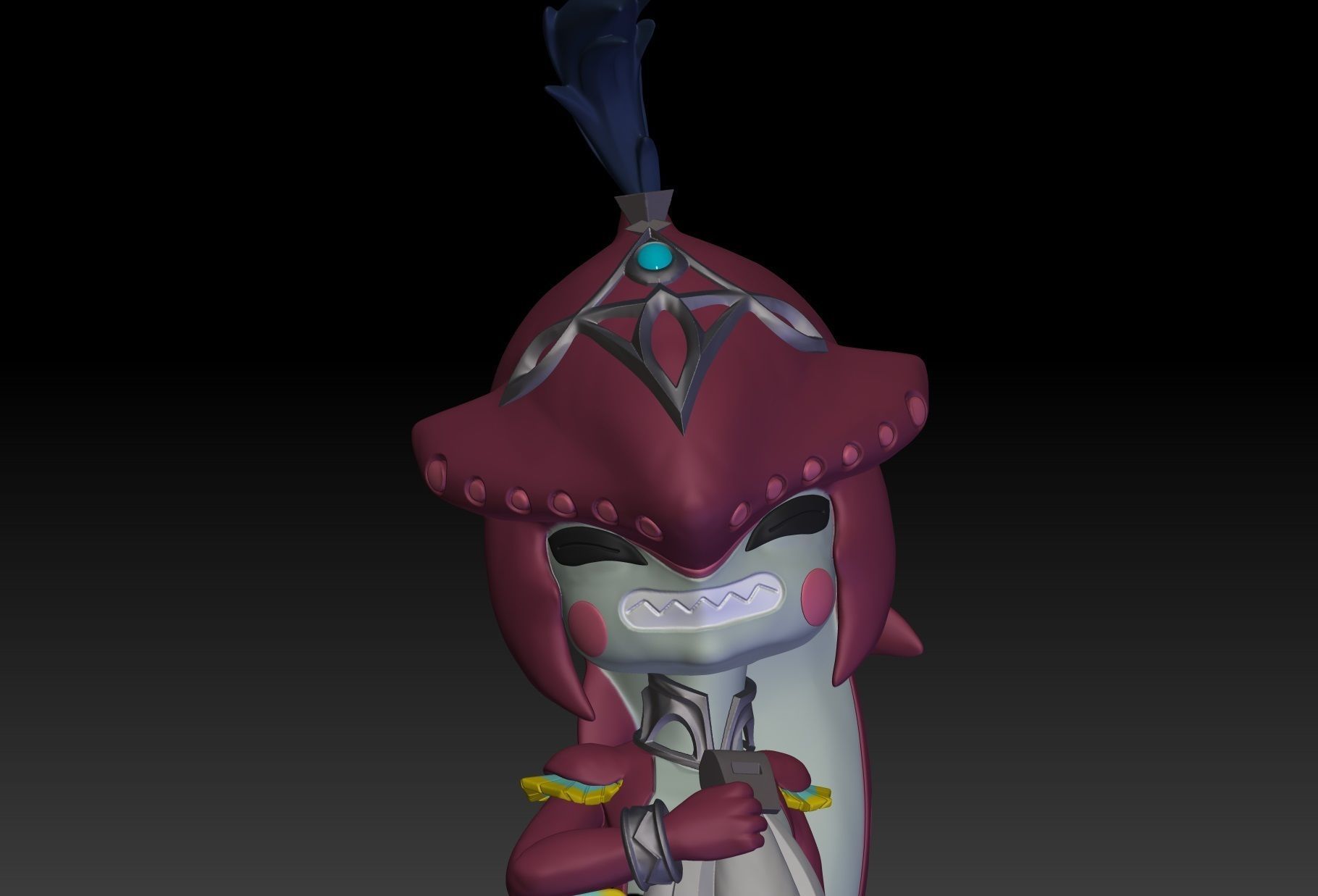 The Legend of Zelda Zora Little Prince Sidon 3D model 3D printable ...