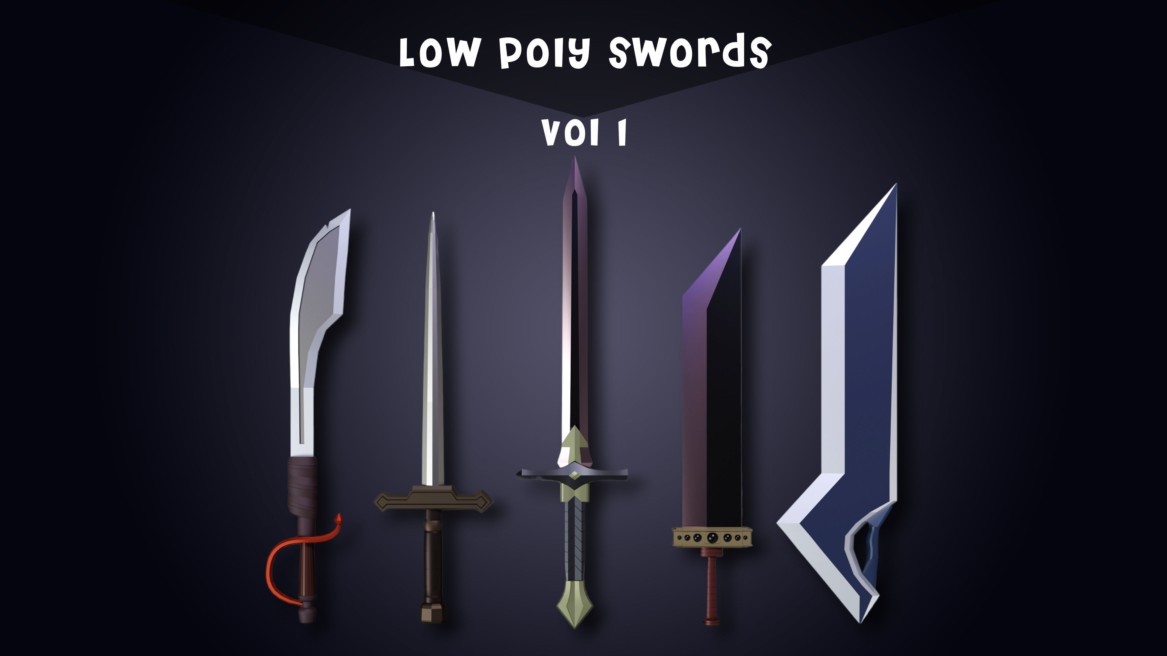 3D model Low poly Swords Vol1 VR / AR / low-poly | CGTrader