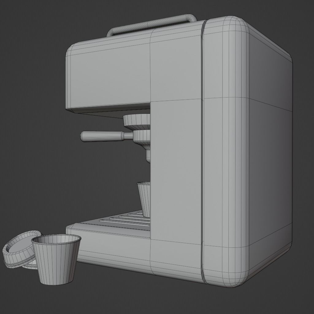 3D model Stylized Coffee Machine VR / AR / low-poly | CGTrader